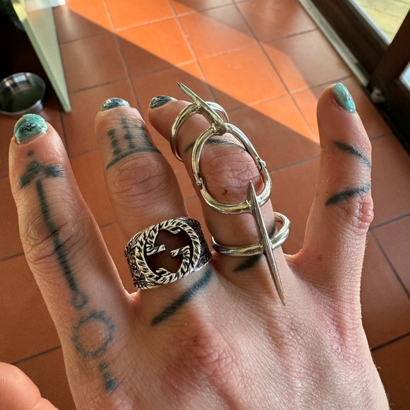 Jewelry | Super Cool Unique Silver Double Jointed Silver Ring | Poshmark